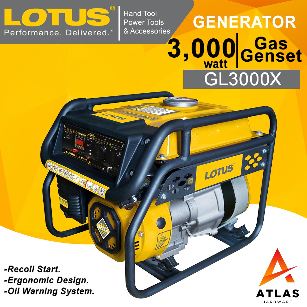 Lotus Generator GL3000X Manual (Recoil Start) | Shopee Philippines