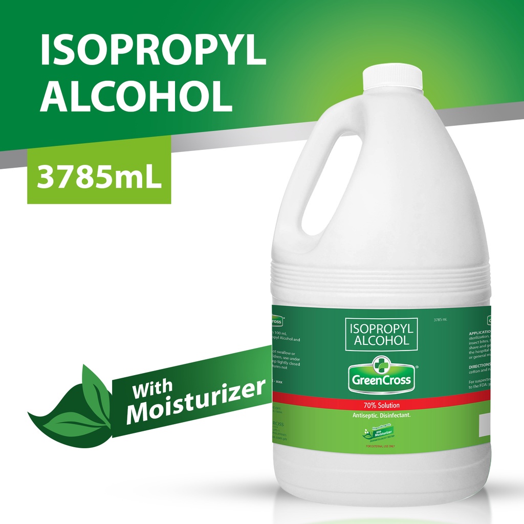 Green Cross Isopropyl Alcohol with 70% Moisturizer (3785 mL) | Shopee ...