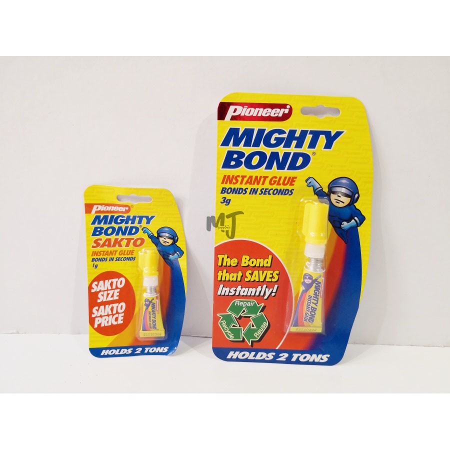 2 PCS. ORIGINAL Pioneer Mighty Bond Instant Glue 1g and 3g | Shopee ...