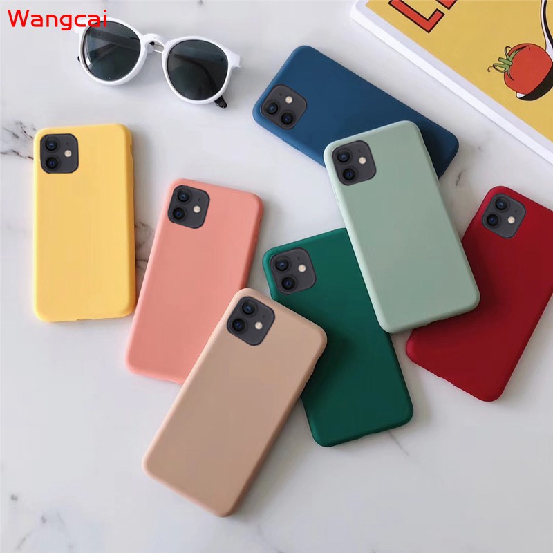 iPhone 12 Mini 12 Pro Max Phone Case Candy Color Colorful Plain Matte ...