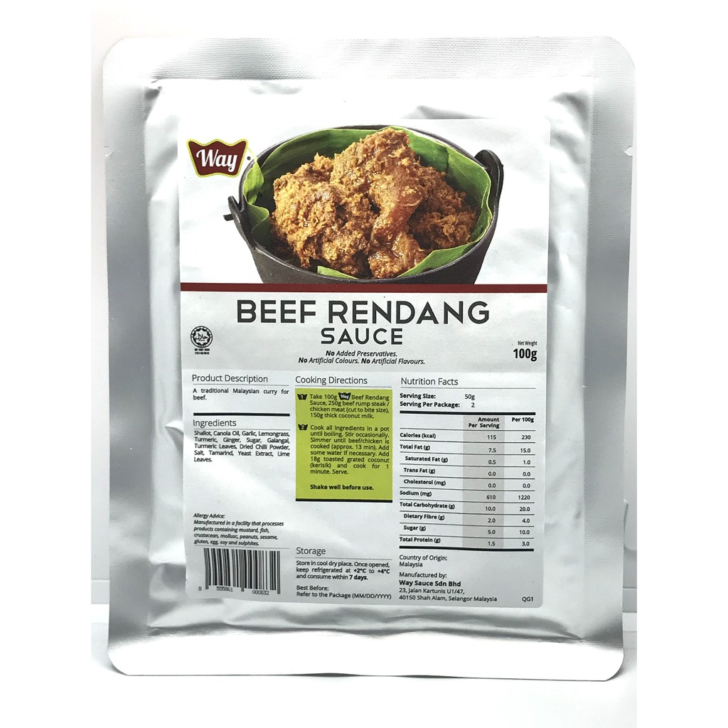 Way Beef Rendang Sauce 100g {Made in Malaysia} | Shopee Philippines