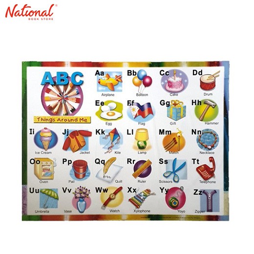 ABC Things Around Me Chart National Book Store | Shopee Philippines