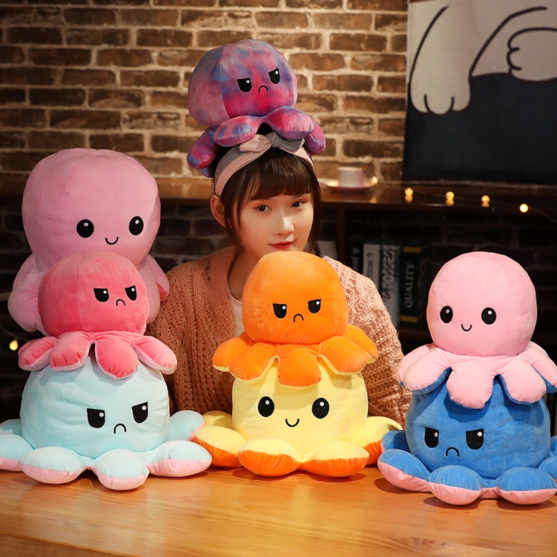 20/30cm Flip Octopus Doll TIKTOK Reversible TeeTurtle Reversible ...