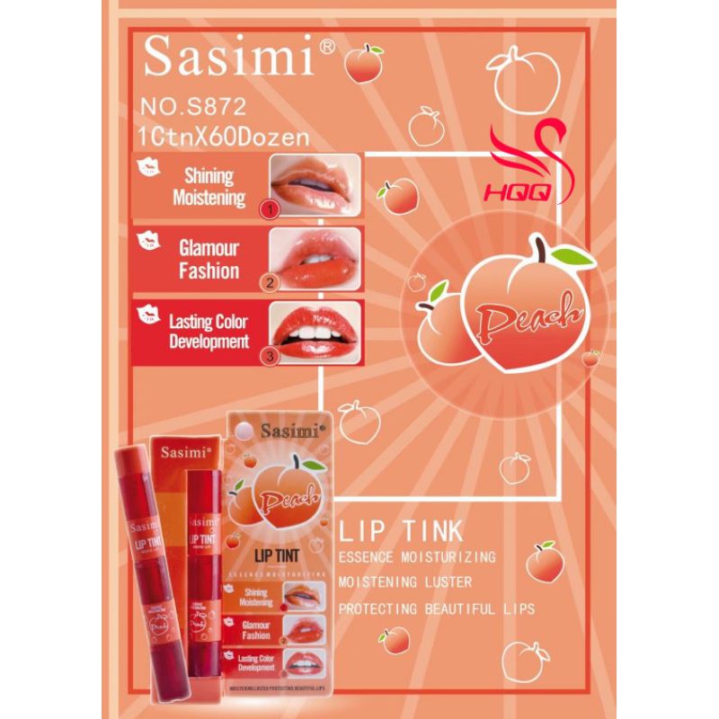 SASIMI PEACH & MILK LIP TINT 3 IN 1 | Shopee Philippines