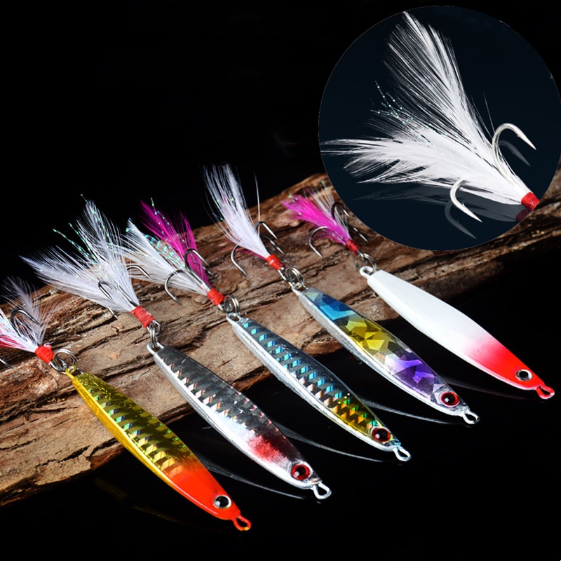 1Pcs 10g/17g/21g/30g/40g/60g/80g Laser Jigging Lead 3D Eyes Metal Jig Slow Jigging/Trolling ...