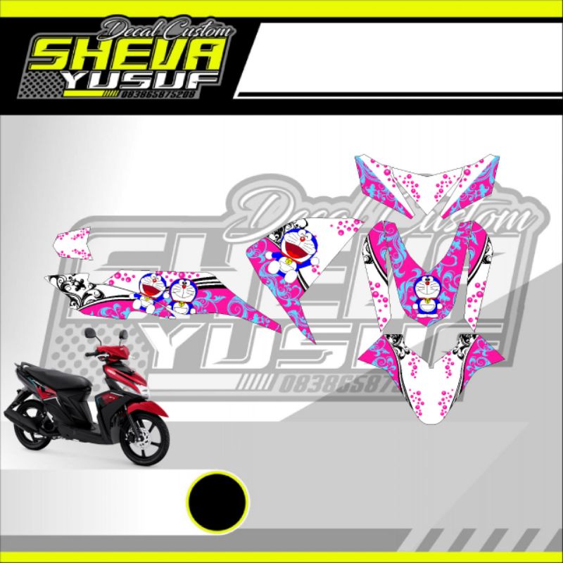 Yamaha MIO M3 MOTORCYCLE FULLBODY DECAL STICKER HELLO KITTY VARIATION ...