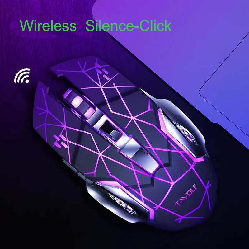 New Design Q13 Wireless Mouse Charging Colorful Glowing | Shopee ...