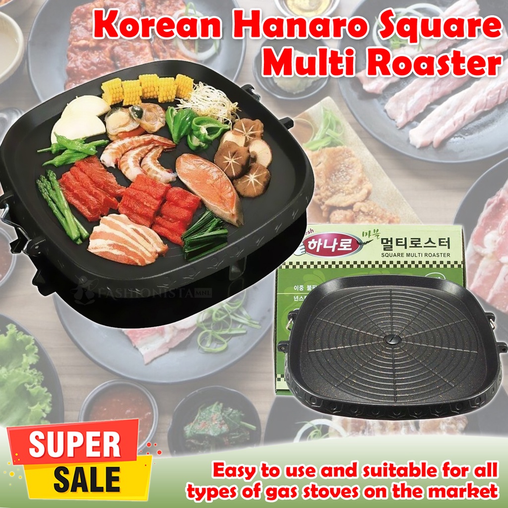 Korean Square Multi Roaster grilling Pan /samgyup pan 32cm | Shopee ...