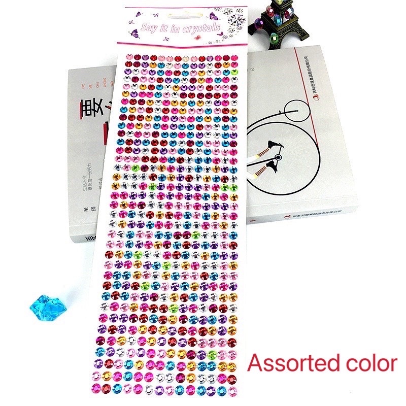 555pcs Acrylic Crystal 3d Sticker Car Rhinestones Sticker Self Adhesive ...