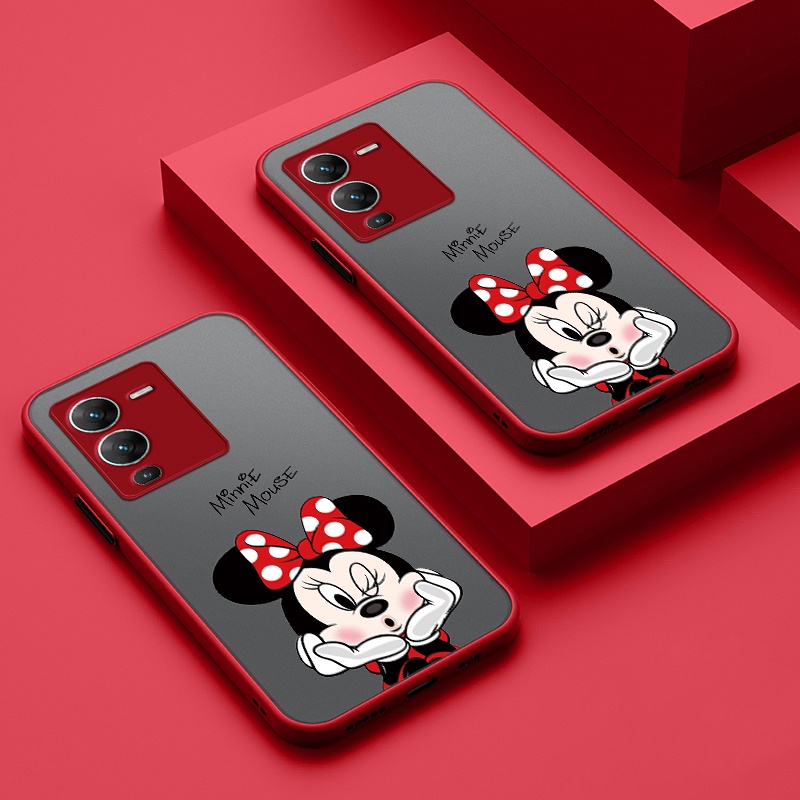 VIVO V25 5G V25E V25 Pro Y22s Y35 2022 Lovely Anti-fall Minnie Mouse Phone Case Translucent ...