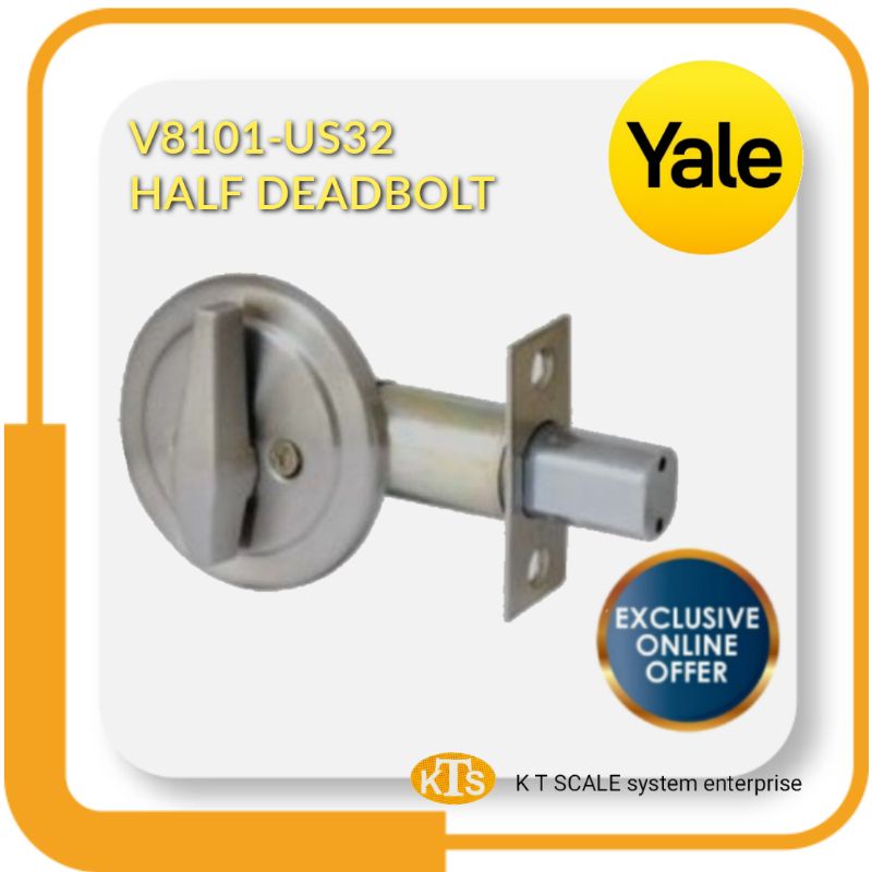 YALE ONE SIDE DEAD BOLT (HALF DEADBOLT)V8101 US32D Deadbolt Lock Heavy ...