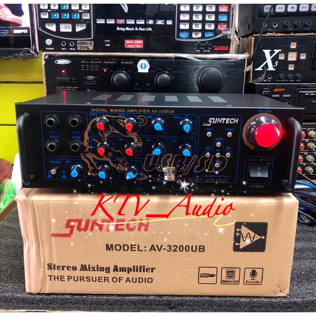 SUNTECH Stereo Mixing Amplifier AV-3200UB(tested before ship out ...
