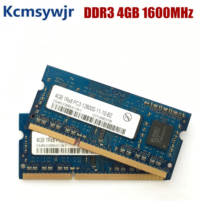 ELPIDA chipset 4GB 1Rx8 PC3 PC3L 12800S DDR3 1600Mhz 4gb Laptop Memory ...