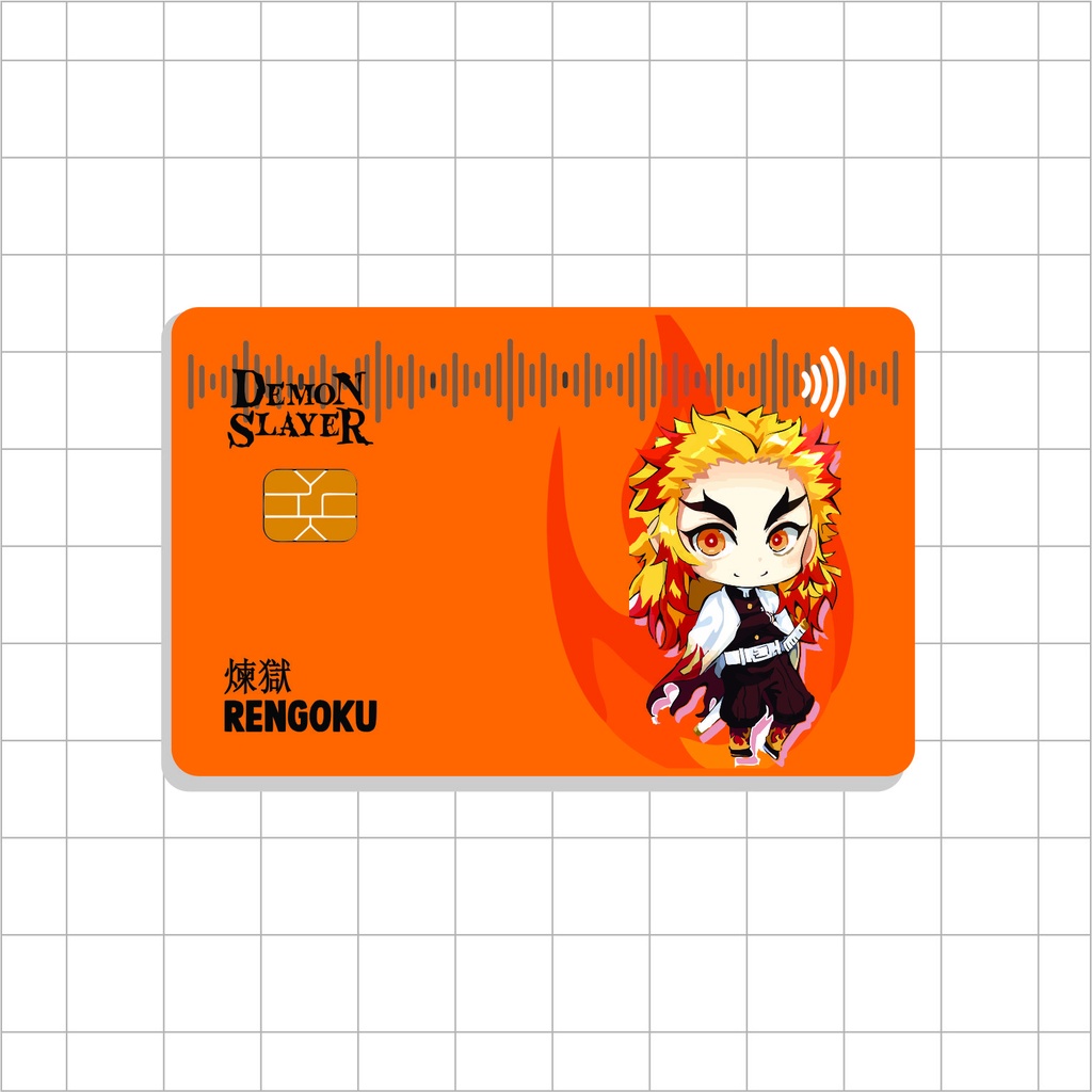 DEMON SLAYER ATM BEEP DEBIT BANK Card Skin Stickers | APSLAYX BBG ...