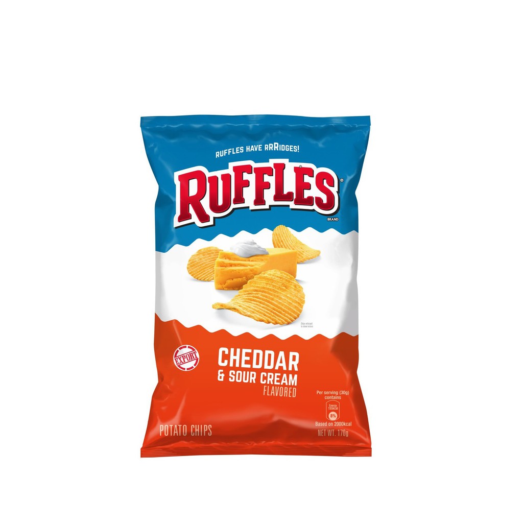 Ruffles Cheddar & Sour Cream Potato Chips 170g | Shopee Philippines
