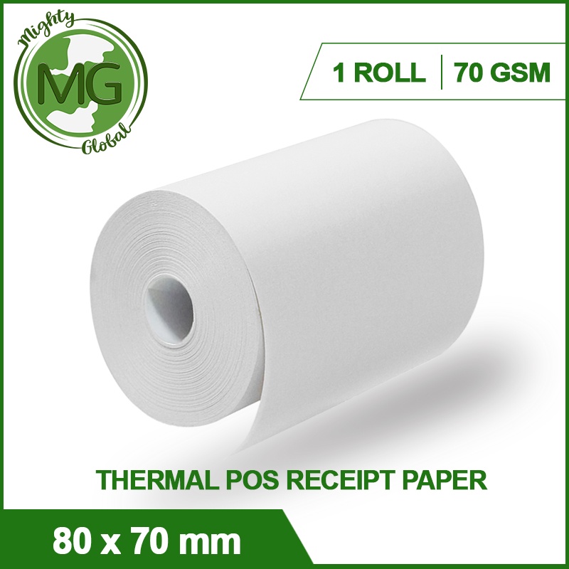 Thermal POS Receipt Paper 1 Roll [ 80mmx70mm 80x70mm 80x70 ] by MIGHTY ...