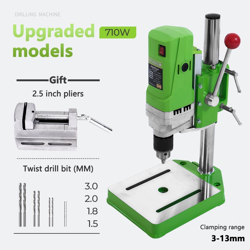 710W Mini Drill Press Table Workbench Compact Drill Wood Drilling ...