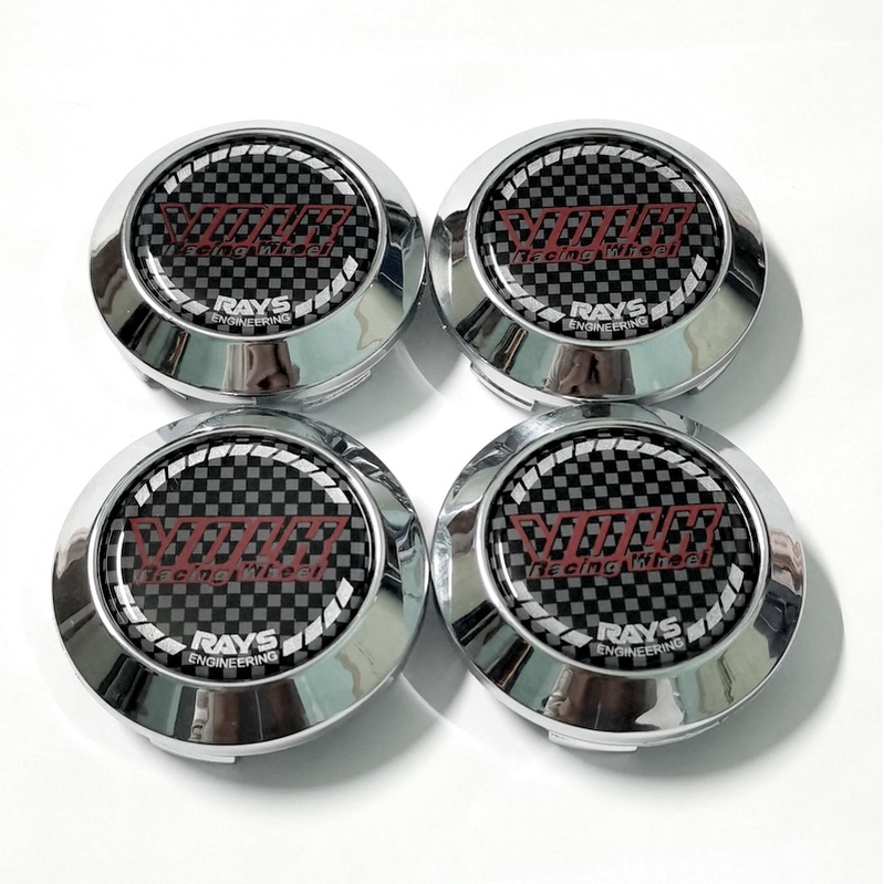 4pcs 60/64/65/68/69MM Car Wheel Center Caps Red Logo Fit for Rays Volk ...