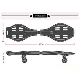 Wheel Skateboard with 360-degree Casters for Kids, Teens, and Adults ...