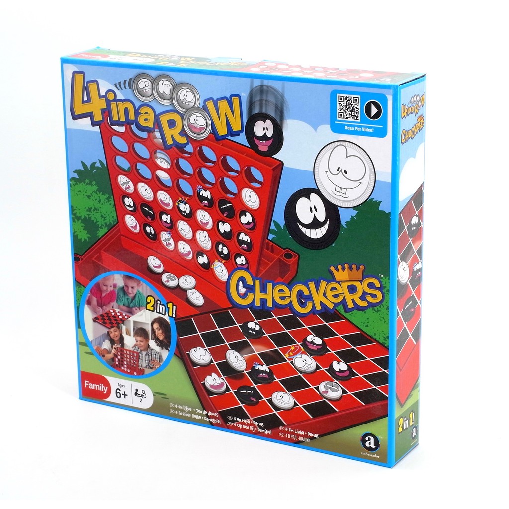 4 in a row / Checkers Combo game board set- Connect 4 game | Shopee ...