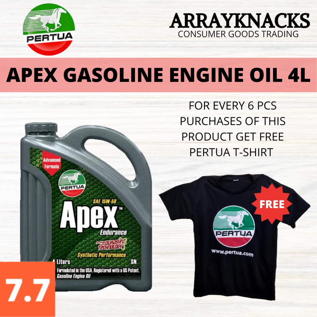 PERTUA APEX ENDURANCE SP GASOLINE ENGINE OIL (15W50 G) | Shopee Philippines
