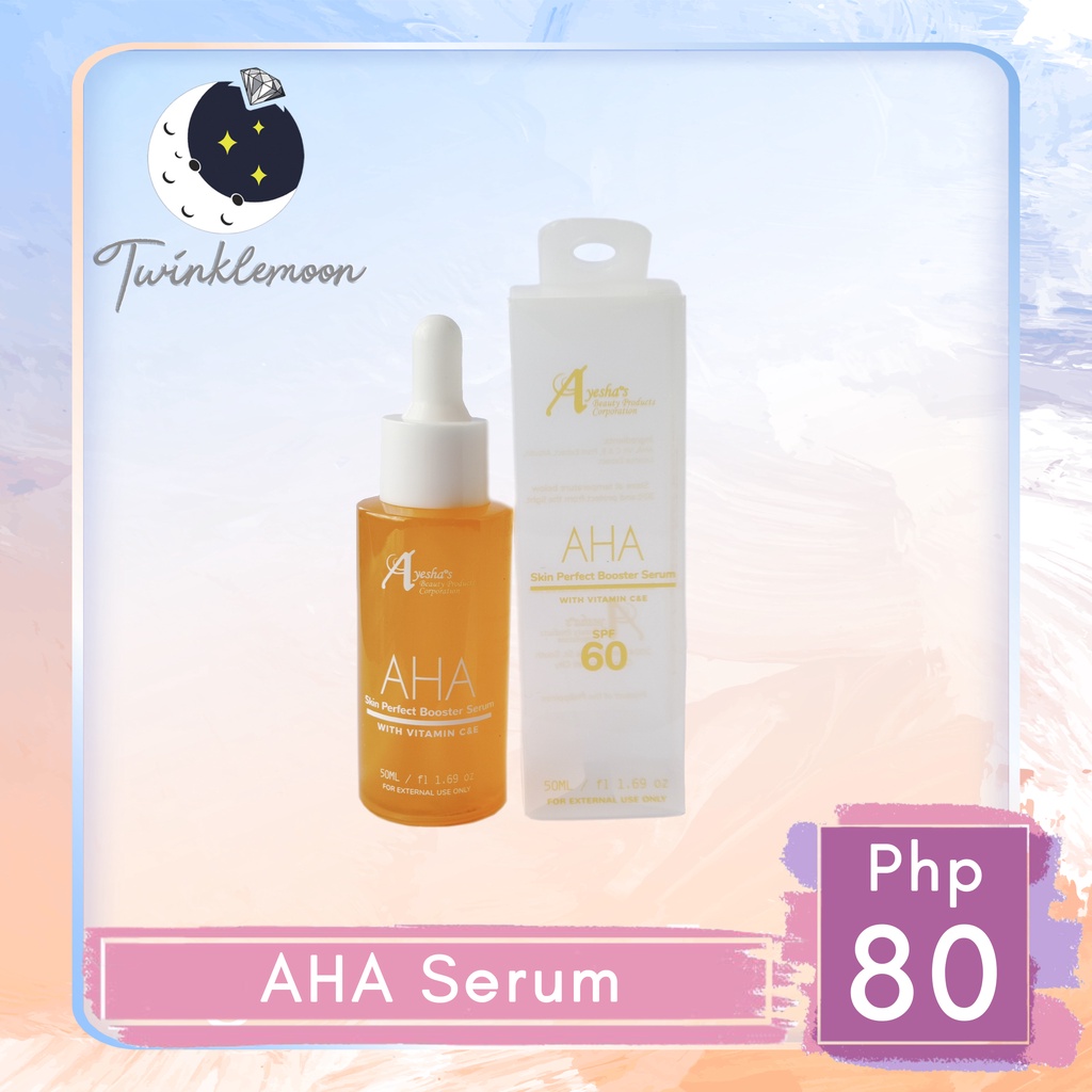 TwinkleMoon Original Ayesha AHA Serum (50ml) | Shopee Philippines