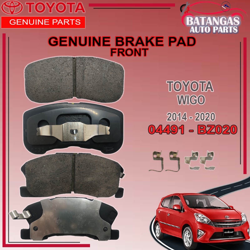TOYOTA GENUINE BRAKE PAD (FRONT) Toyota Wigo G 2014 - 2020 Part No ...