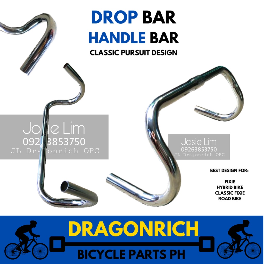 FIXIE Dropbar Handle Bar Classic Pursuit Type Drop Bar Bend Bar for ...