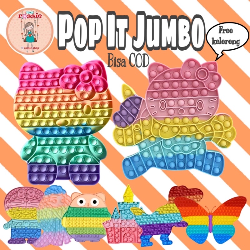 Big Size Pop It Push Bubble 20cm/Rainbow Jumbo Pop It/Tieie Pop It ...
