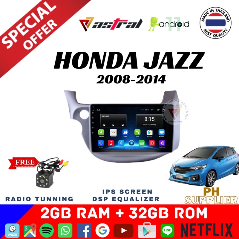 ASTRAL HONDA JAZZ 2008-2014 ANDROID HEAD UNIT | Shopee Philippines