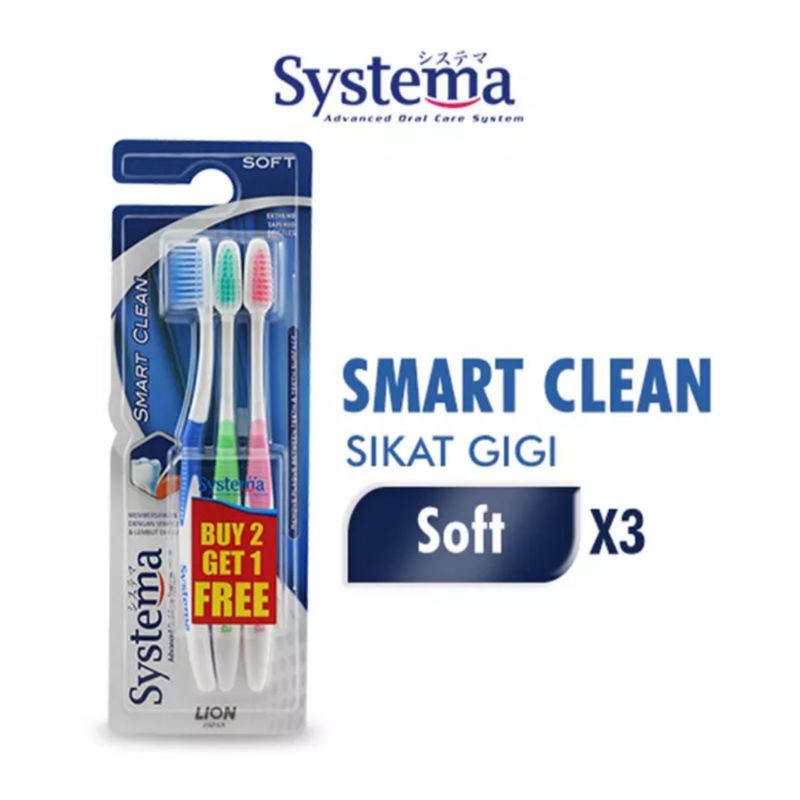 Systema Smart Clean Toothbrush 3pcs() | Shopee Philippines