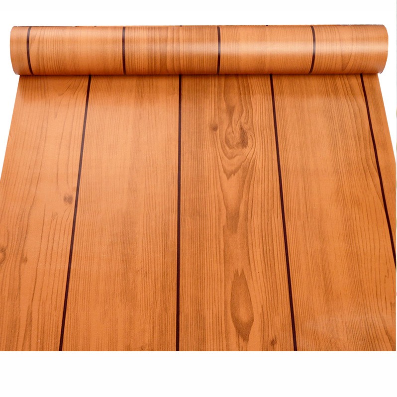 wood wallpaper sticker PVC for bedroom DIY self adhesive 10meters by ...