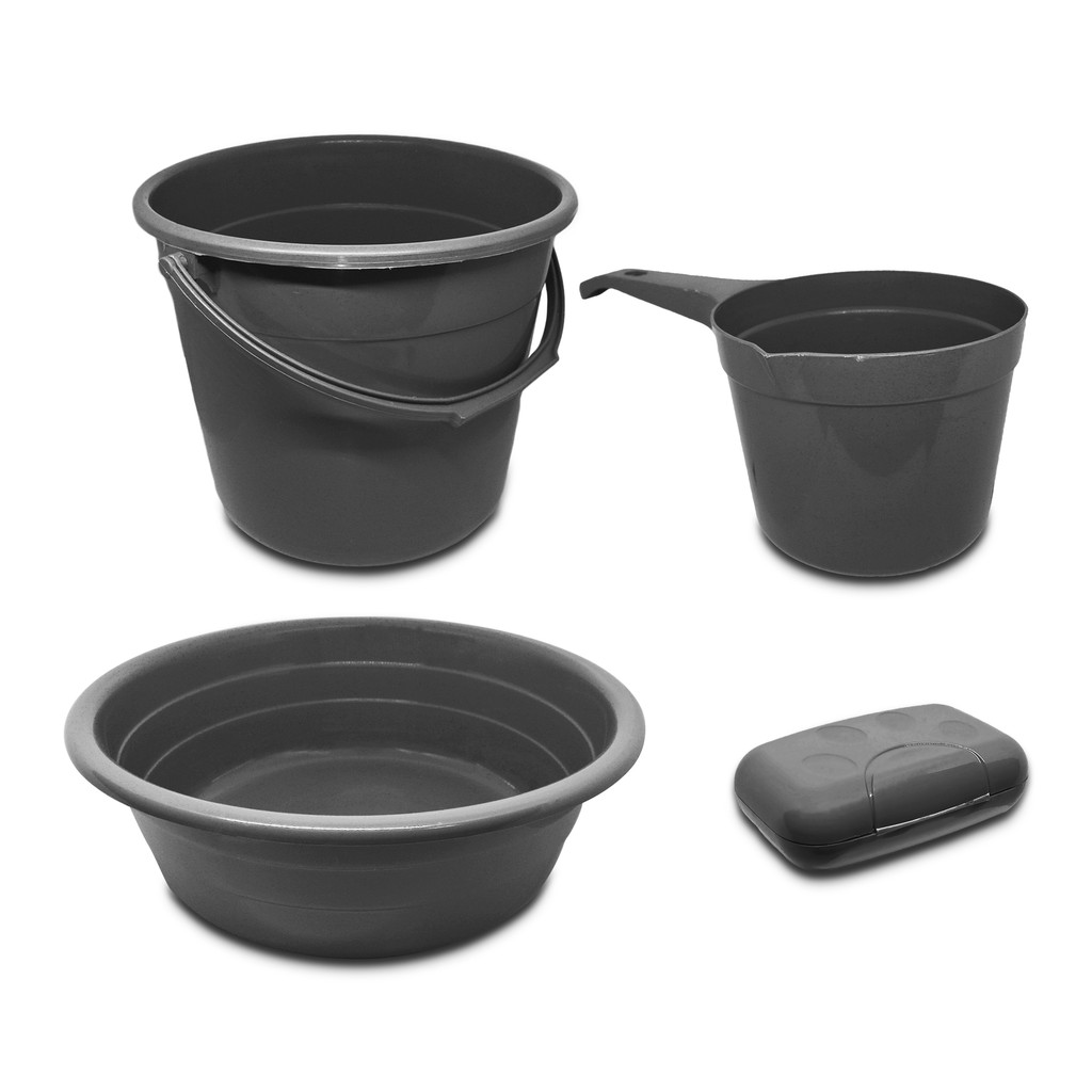 Familia Bathroom Essentials Set of Basin, Pail, and Dipper L-BSA18 ...