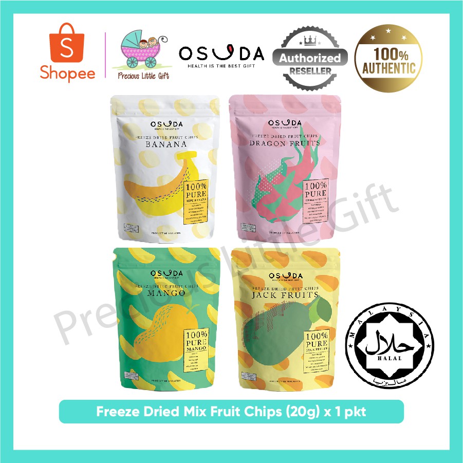 Osuda - Freeze Dried Fruit Chips (Halal) - 20g - (4 Flavours) | Shopee ...