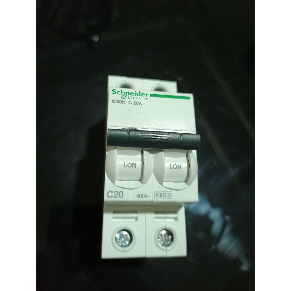 Schneider Electric iC60N Miniature Circuit Breaker, 2P-20A, C-Curve, Acti9, A9F74220 | Shopee ...