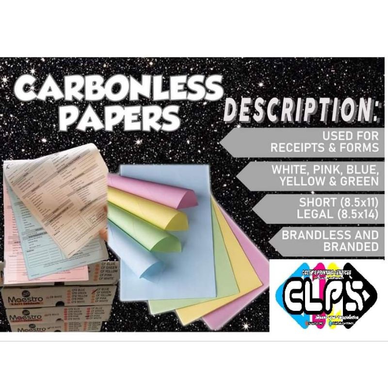 CARBONLESS PAPER FOR CUSTOMIZE RECEIPT AND FORMS (Packed by 100 ...