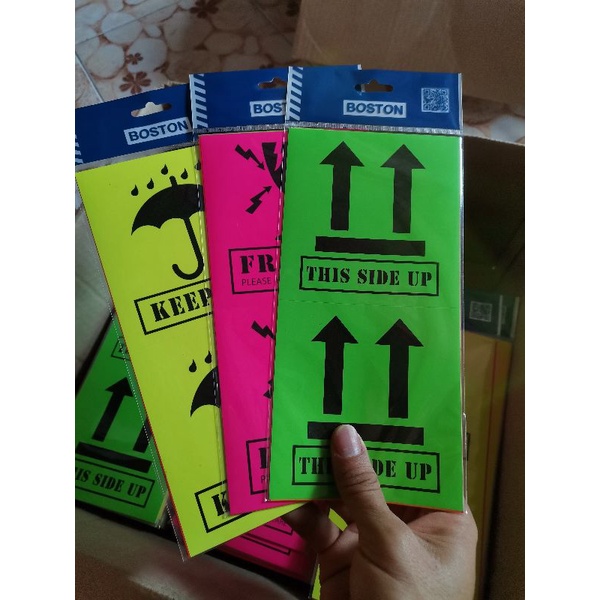 Boston Parcel Box Stickers Set Of 3 Pieces/3 Types KEEP DRY + THIS SIDE ...