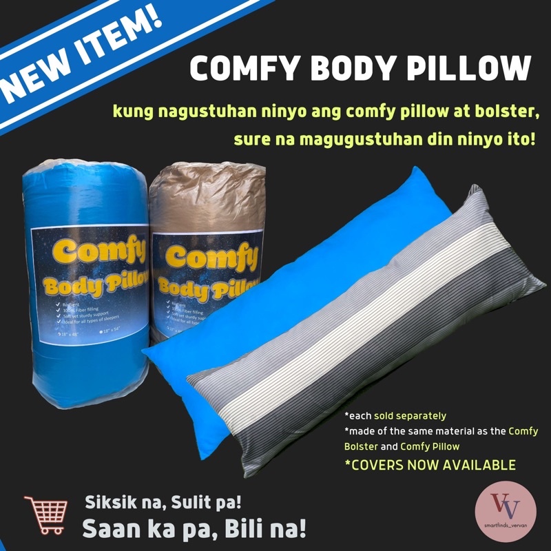 NEW ITEM! Comfy Body Pillow (18”x48”) (FAMILY OF COMFY PILLOW AND COMFY ...