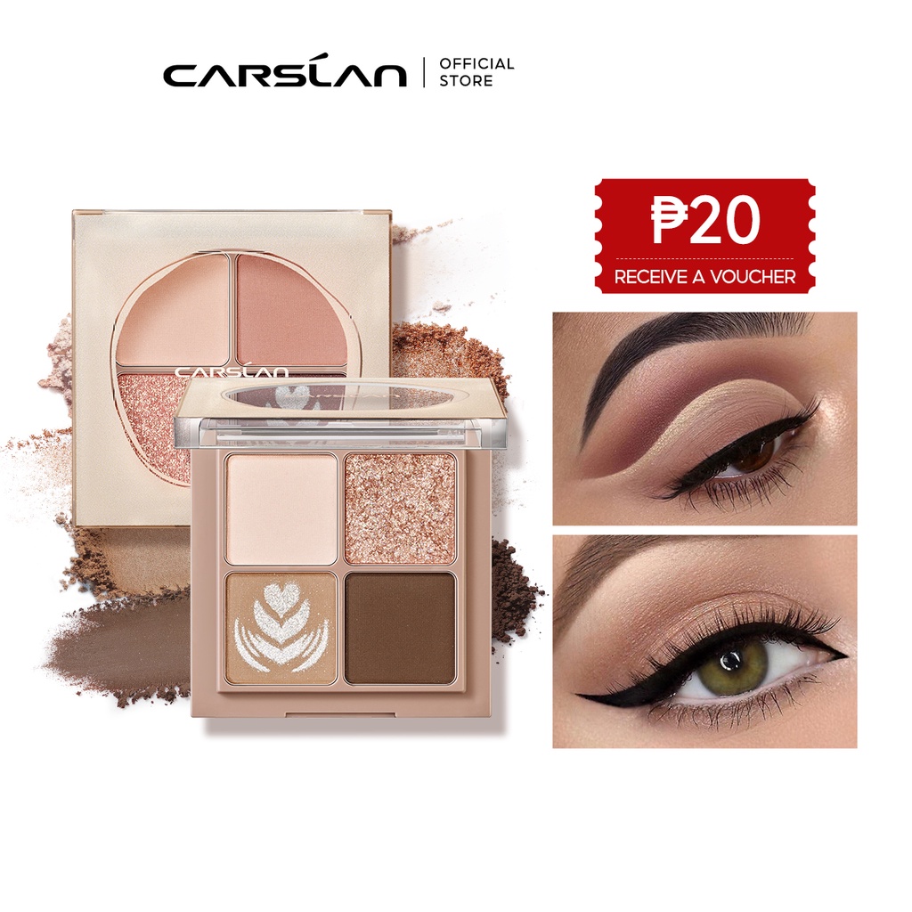 Carslan milk coffee four-color eye shadow powder fine powder 6g ...