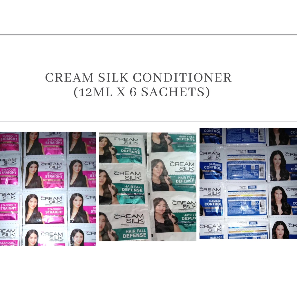Cream Silk Sachet Half Dozen GREEN/PINK/BLUE ORIGINAL (12ml x 6 sachets ...