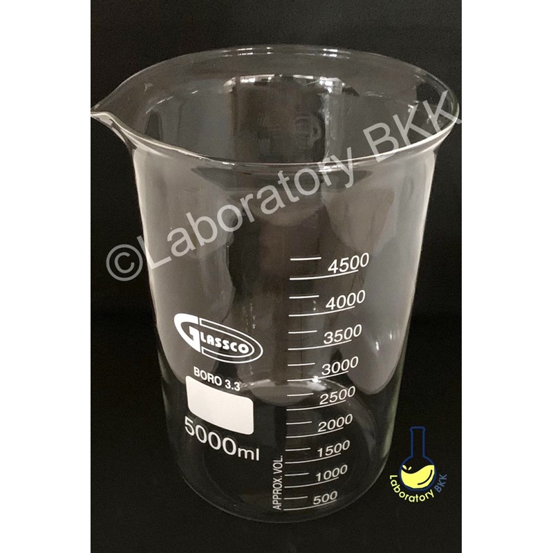 Glass beaker 3000 ml 5000 Heat/Fire/Chemical Glassco UK Measuring ...