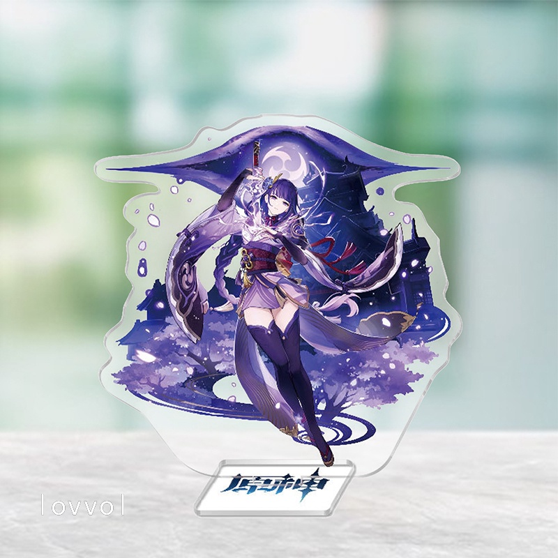 Genshin Impact Action Figures Acrylic Stand Model Genshin Raiden Shogun ...
