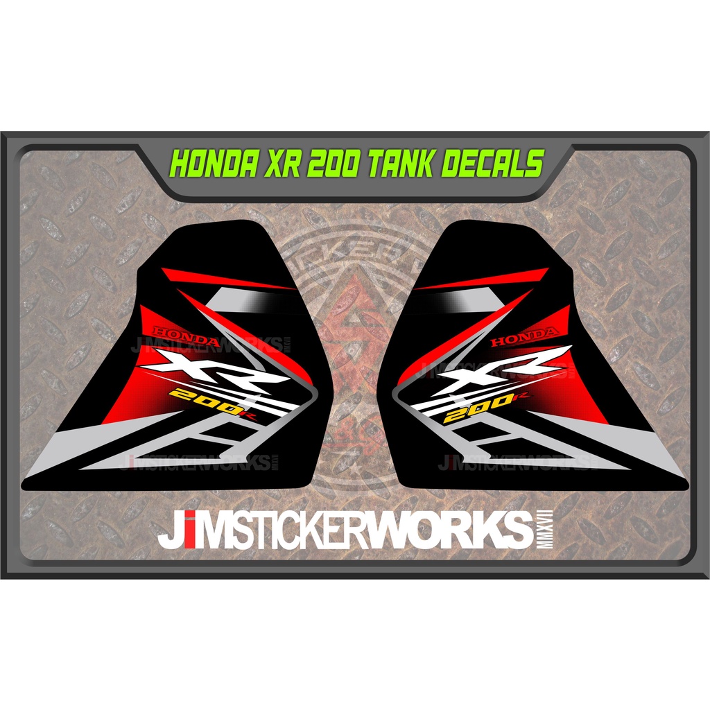 HONDA XR 200 TANK DECALS 2 PCS | Shopee Philippines