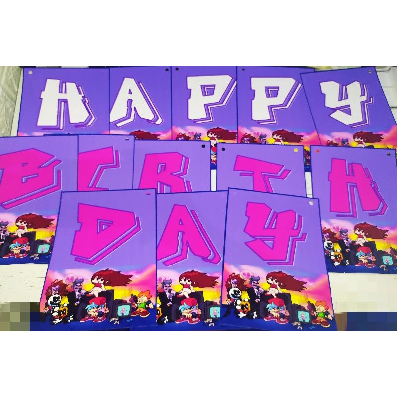 Party Happy Birthday Banner Friday Night Funkin | Shopee Philippines