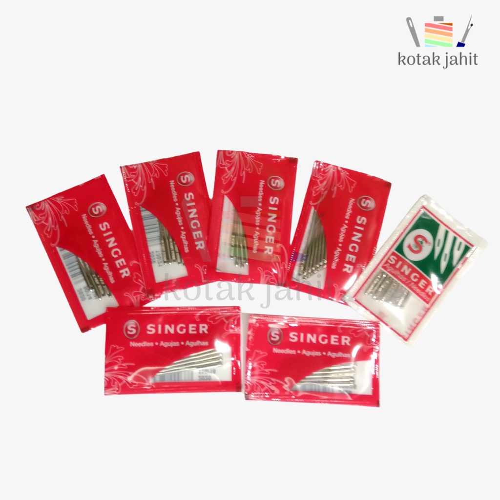 MESIN HITAM Singer brand sewing machine needles per pack portable and ...