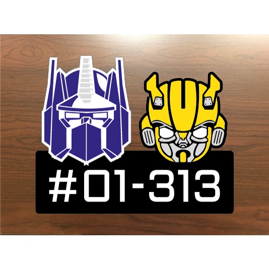 Transformer House Unit Number Plate | Optimus Prime | Bumblebee ...