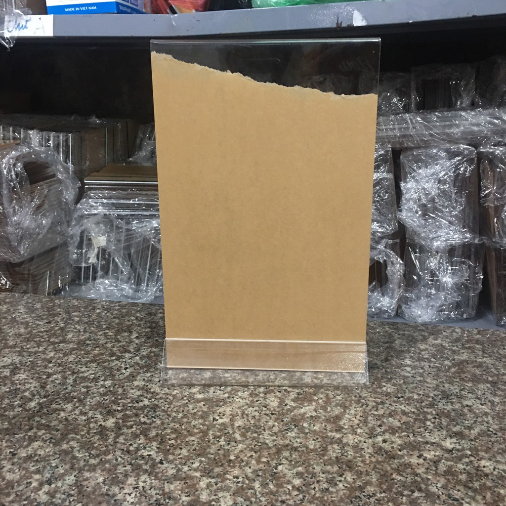 Cheap A4 mica tabletop Menu with triangular and T-shaped base | Shopee ...