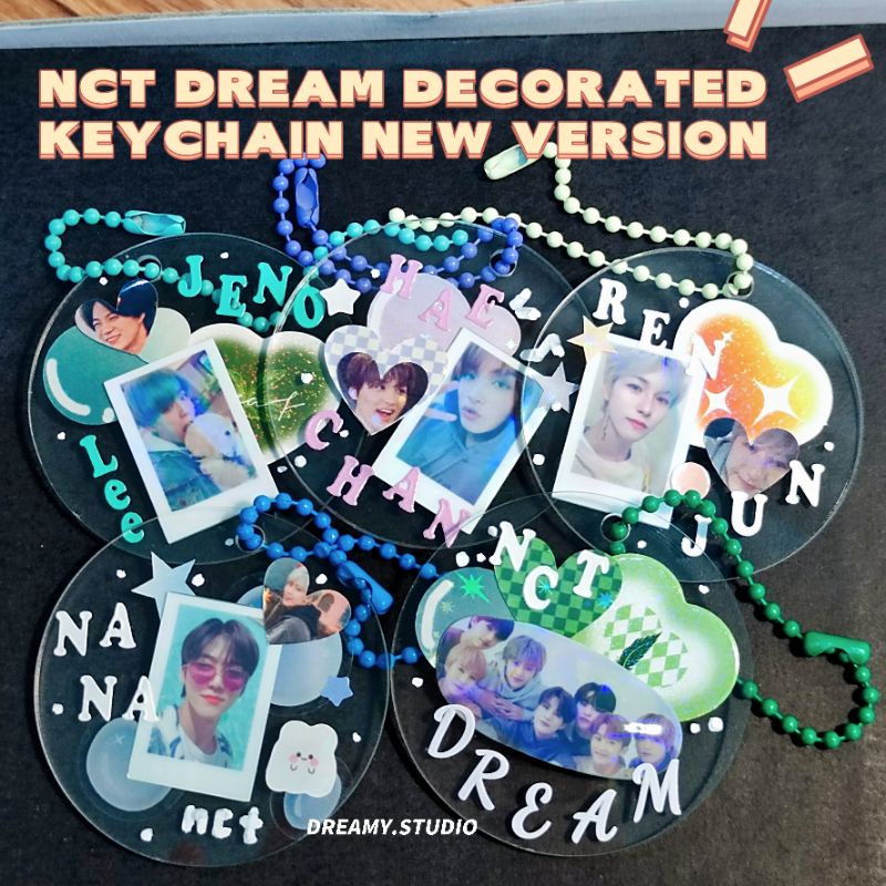 NCT Dream decorated keychain acrylic transparent sticker version jaemin ...