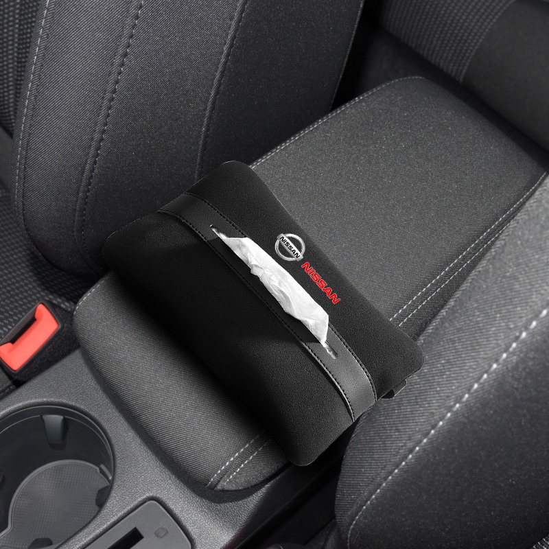 Nissan Car Suede Storage Bag Seat Backrest Tissue Box Auto Interior ...