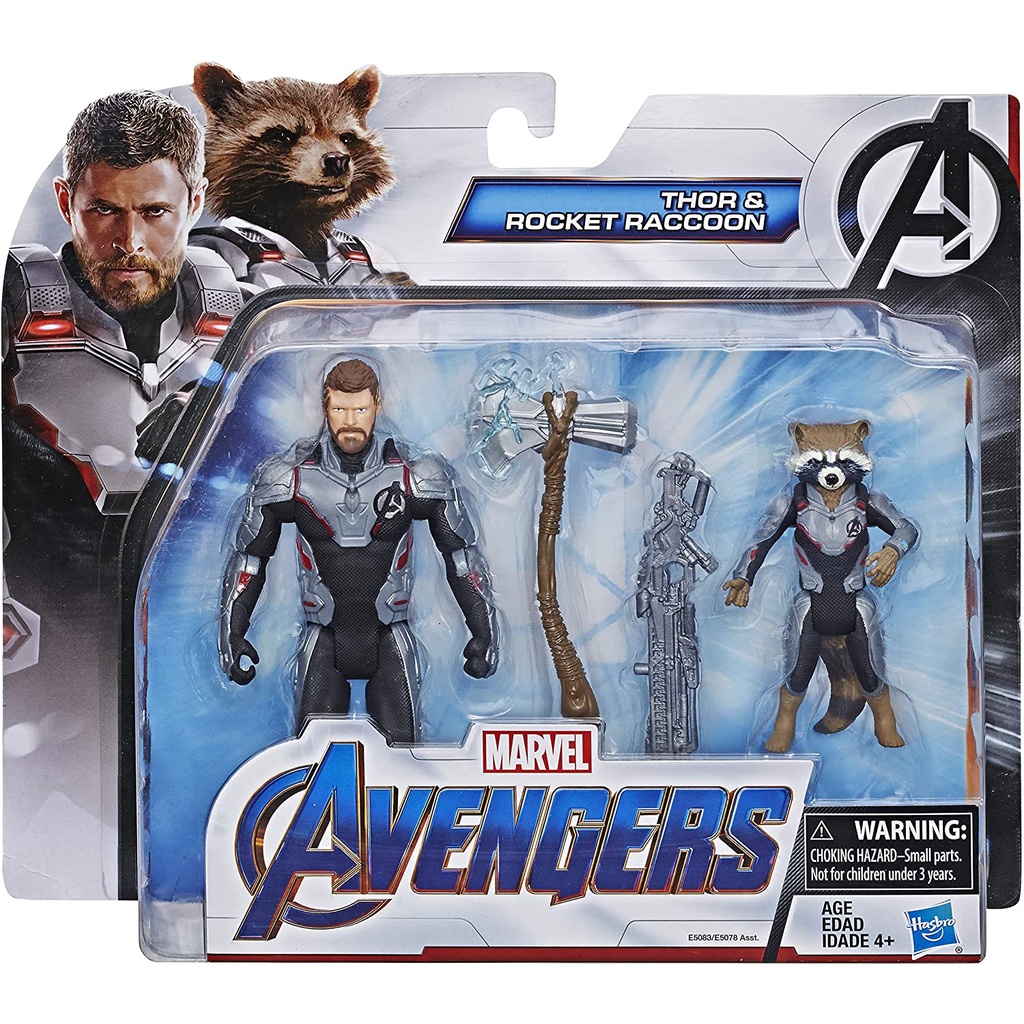 Avengers Marvel Thor and Rocket Raccoon Marvel Super Hero Action Figure ...
